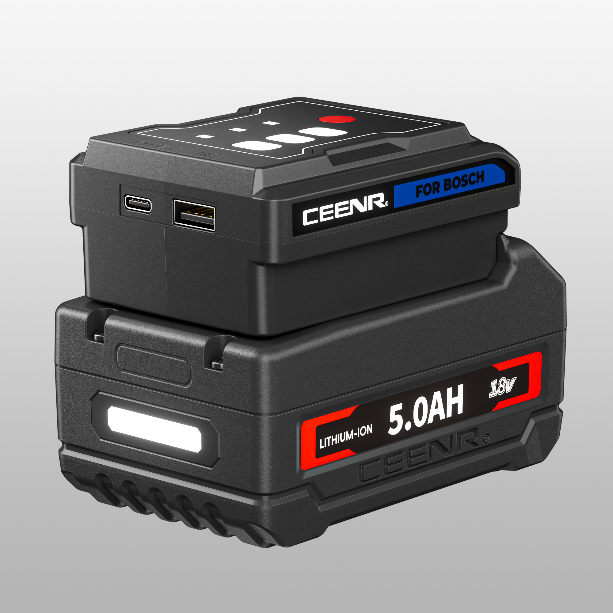 CEENR USB Battery Charger Adapter for Bosch 18V - Ceenr Batteries