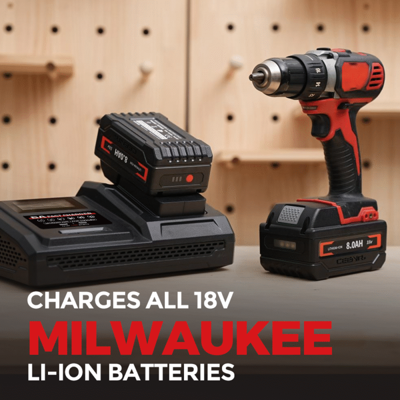 6 Amp Fast Charger for Milwaukee 18V Lithium-Ion Battery Pack - Ceenr ...