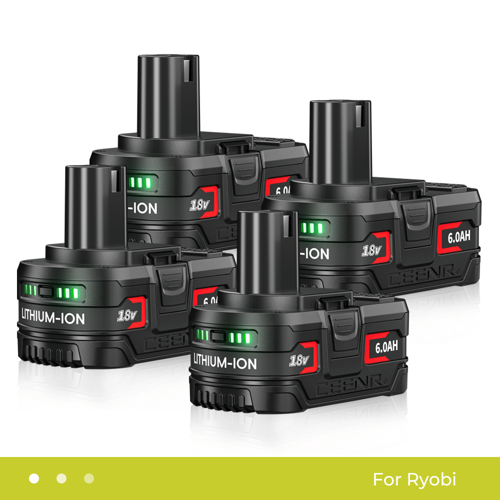 Ceenr 6.0Ah Battery (with LG HG2 Cells) For Ryobi 18V 4 Pack ...